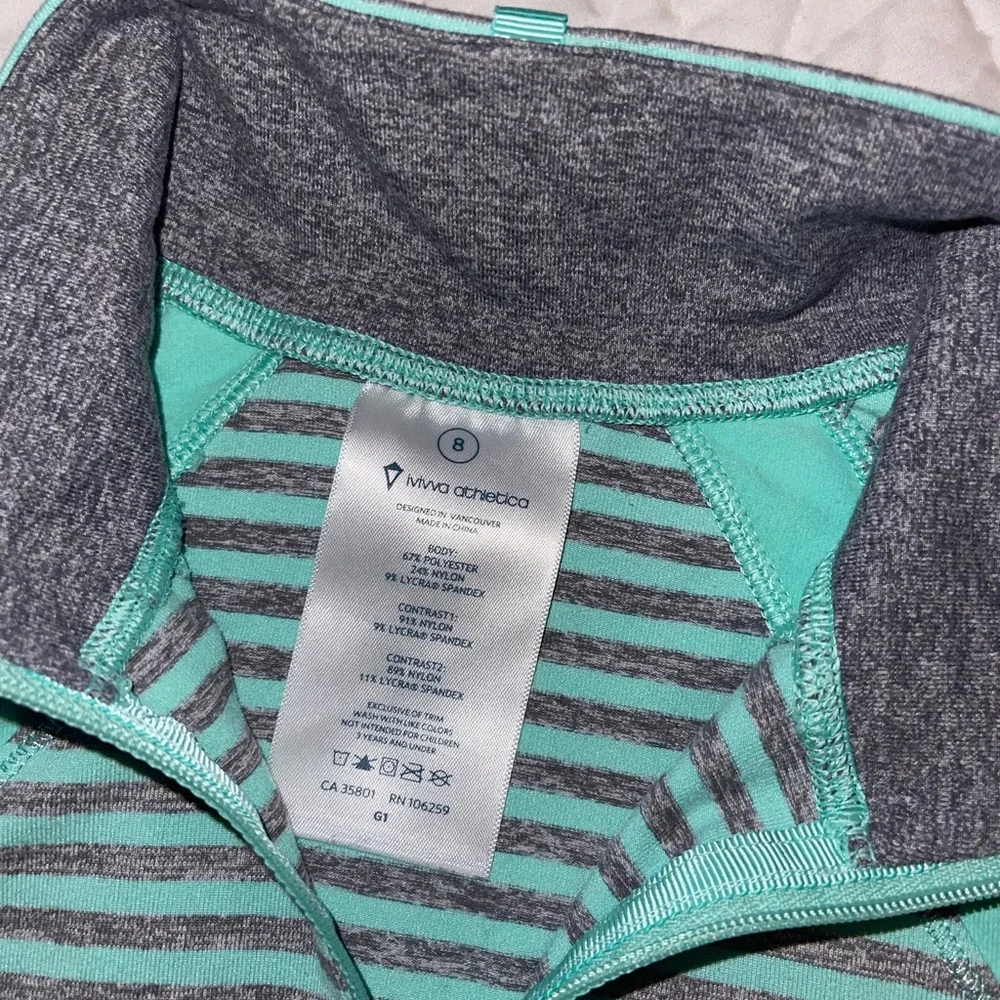 Ivivva | Shirts & Tops | Ivivva Teal And Gray Striped Kids Top | Poshmark